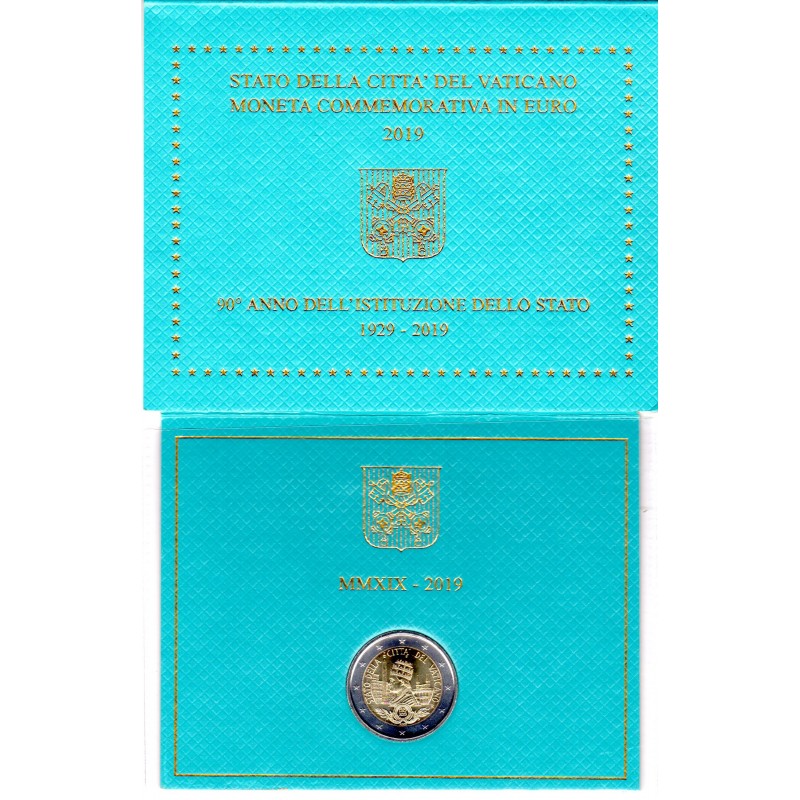 Coffret Bu 2 Euros Commémorative Vatican 2019 Fondation Etat Vatican