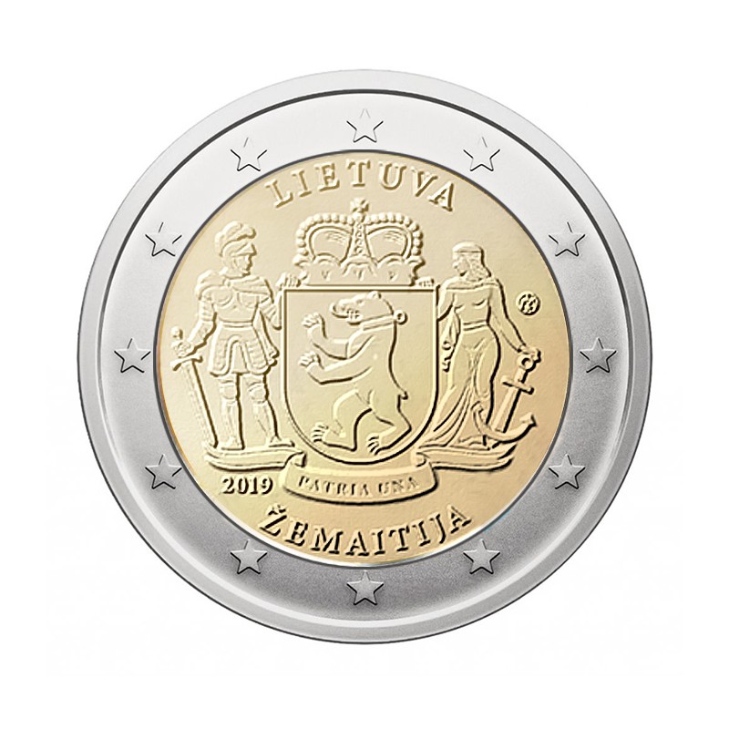 2 Euros commémorative Lituanie Région de Zemaitija 2019