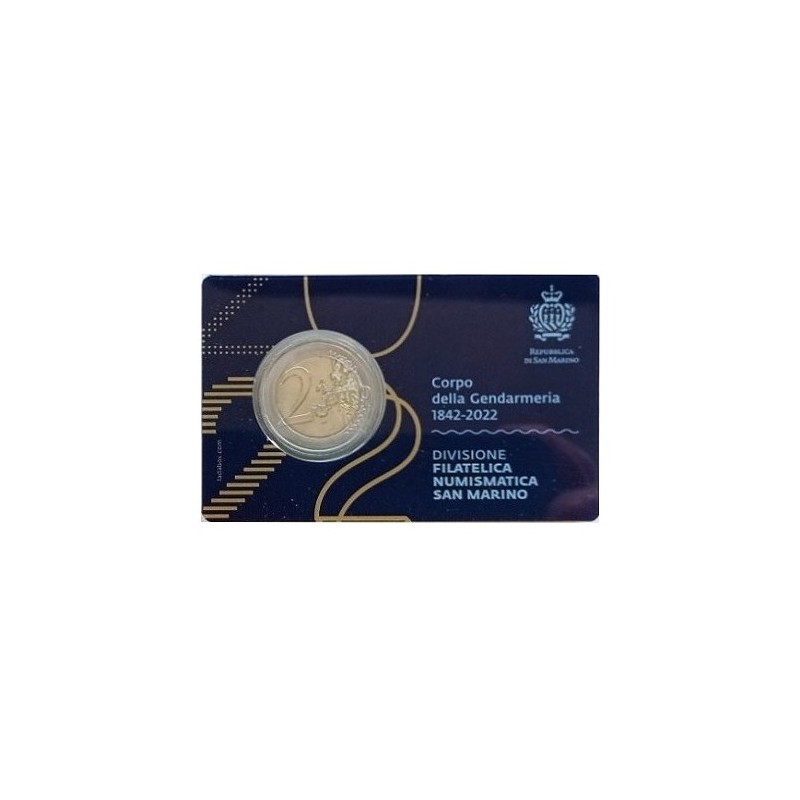 Coin Card 2 euros Saint Marin 2022 - Corps de Gendarmerie