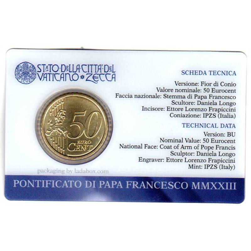 Vatican Coin Card n°14 2023 Armoiries du pape François