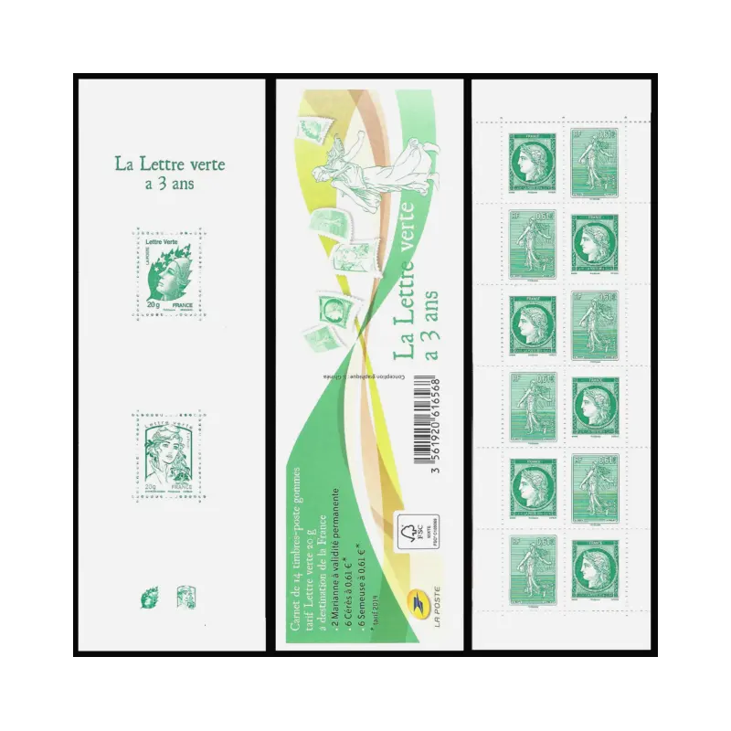 Carnet n°1521 "La Lettre Verte a 3 ans" - 2014