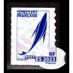 Timbre Polynésie 2023 Emblème bleu