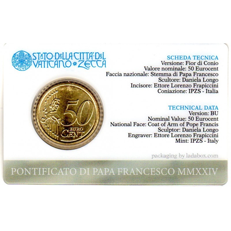 Vatican Coin Card n°15 2024 Armoiries du pape François