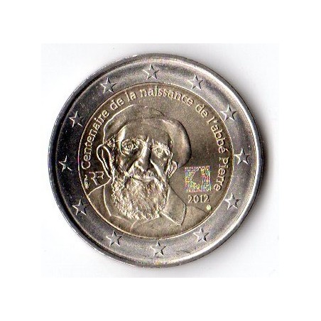 2 Euros commémorative France Abbé Pierre 2012