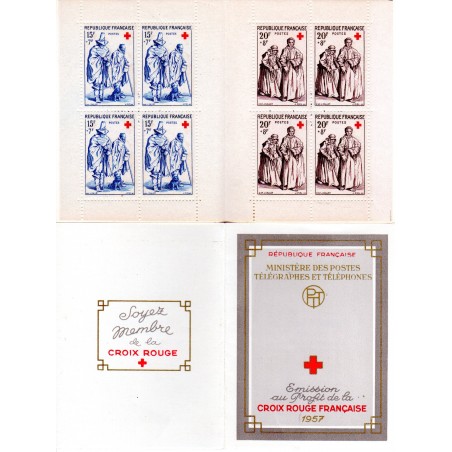 Carnet Croix-Rouge n°2006 Timbres neufs ** Année 1957